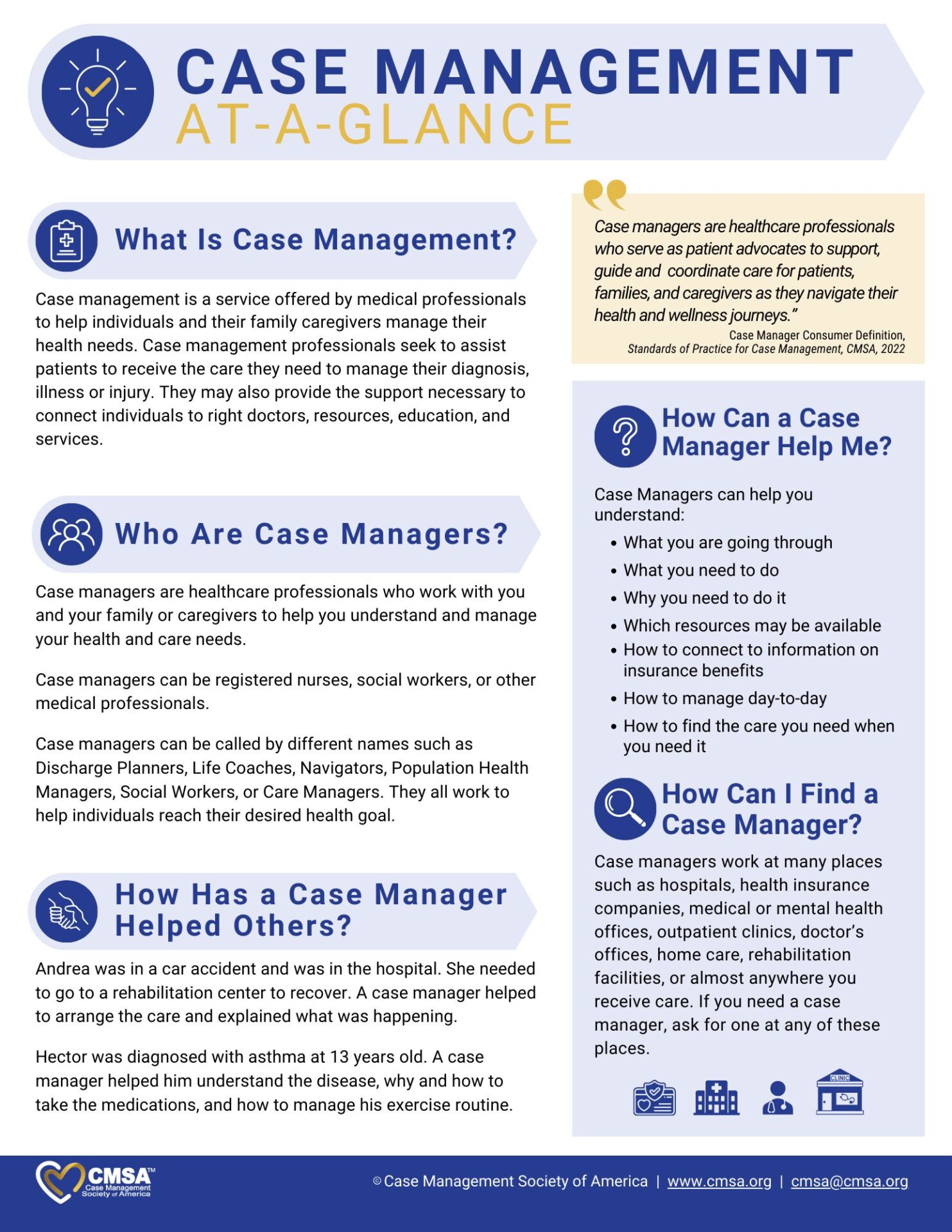 Case Management At A Glance CMSA
